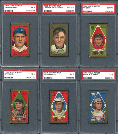 1911 T205 Gold Border Complete Set (208 Plus 5 Variations) | REA Archive