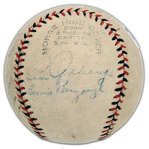 1930 Babe Ruth, Lou Gehrig, Tony Lazzeri, Benny Bengough Signed ...