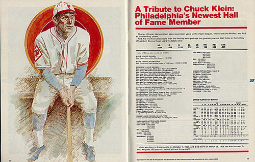 Chuck Klein 1987 Phillies Yearbook Interior Painting | REA Archive