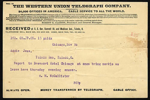 1911 Addie Joss Scrapbook Pages Including "Addie Joss Day" Letter (4 ...