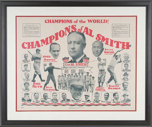 1928 "Champions of Al Smith" Campaign Poster | REA Archive