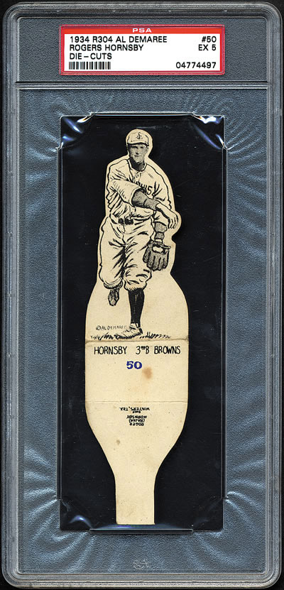 1934 R304 Al Demaree Die-Cut #50 Rogers Hornsby | REA Archive