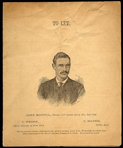1884 Providence vs. Boston National League Scorecard - Charlie Sweeney ...