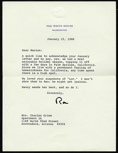Significant 1983-1993 Ronald Reagan Signed Letter Archive (35) | REA ...