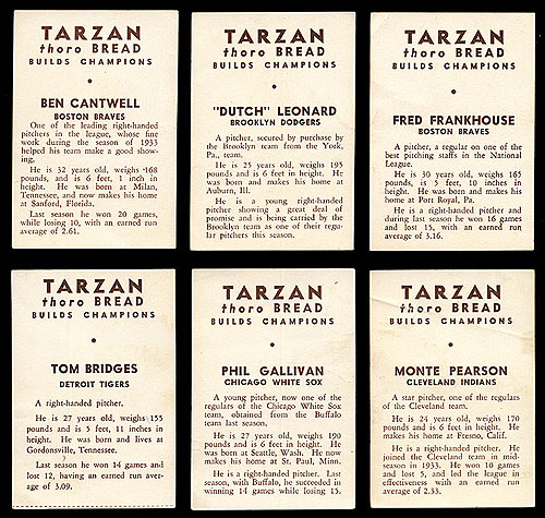 1934 D382 Tarzan Bread Collection (11) Including Five Newly Discovered ...