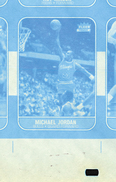 1986-1987 Fleer Basketball Blueline Proof Sheets Including Michael ...