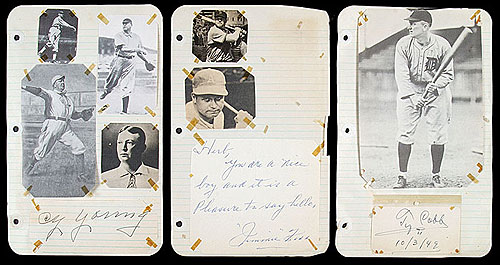 Circa 1940s Baseball Autograph Album with Cobb, Lajoie, Young, Foxx ...