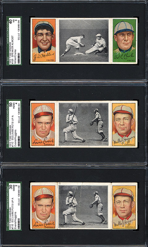 1912 T202 Hassan Triple Folders SGC Graded Collection (47) Including ...