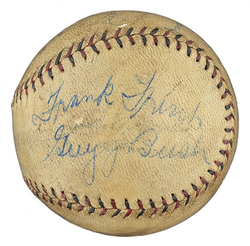 1928 Chicago Cubs and St. Louis Cardinals Signed Ball with Grover ...