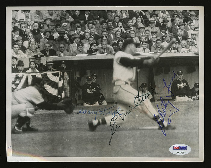 1957 World Series Original News Photo Signed by Casey Stengel, Ed ...