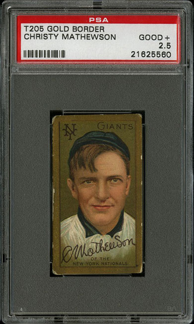 1911 T205 Gold Border Christy Mathewson "Cycle 1 Loss" Variation | REA Archive