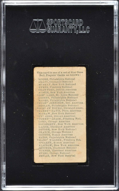 1911 E94 George Close Candy Ty Cobb - Purple Background | REA Archive