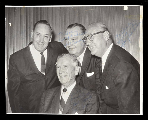 1963 Notre Dame "Four Horsemen" Signed Large-Format Photo - One of the Quartet's Final Public ...