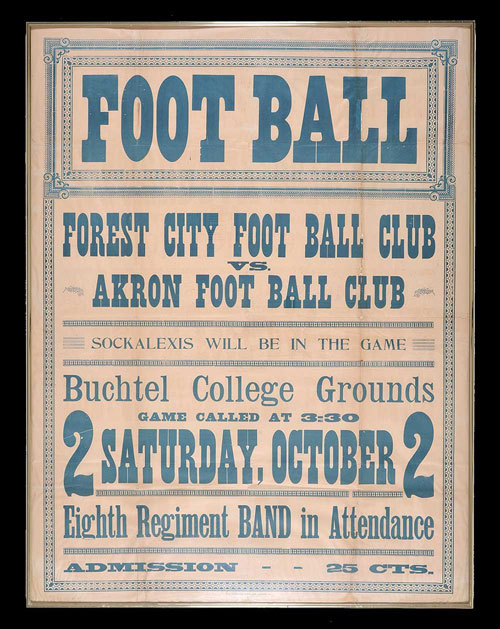 Rare 1897 Football Broadside for a Game Featuring Louis Sockalexis ...