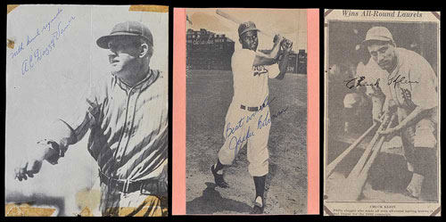 Significant Prewar Hall of Fame Signed Newspaper/Magazine-Photo Collection (12) with Jackie ...