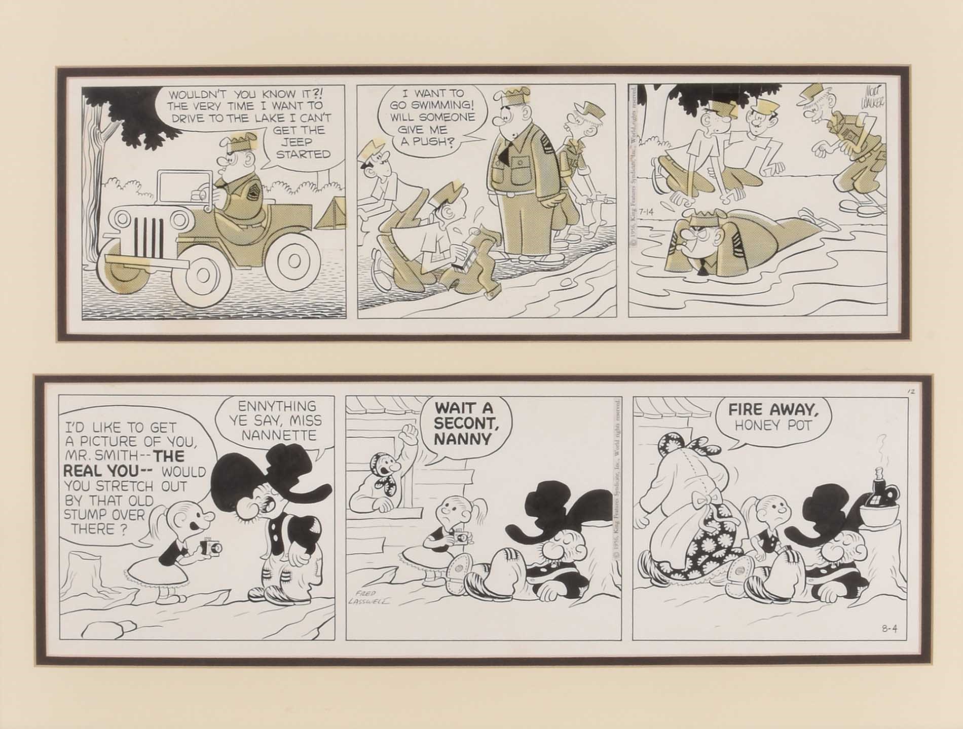 Original Comic Strip Artwork Collection - 10 Daily Strips Including ...