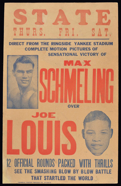 1936 Joe Louis vs. Max Schmeling Fight Poster | REA Archive