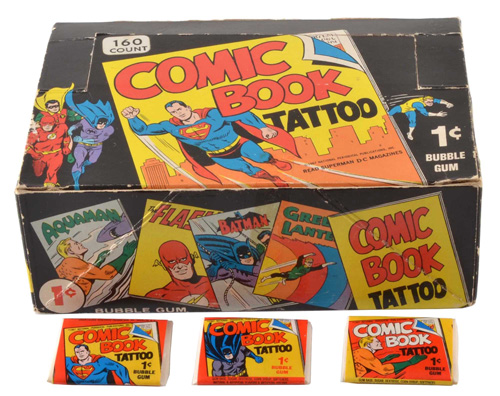 1967 Topps "Comic Book Tattoo" Display Box with 12 Unopened Packs | REA ...