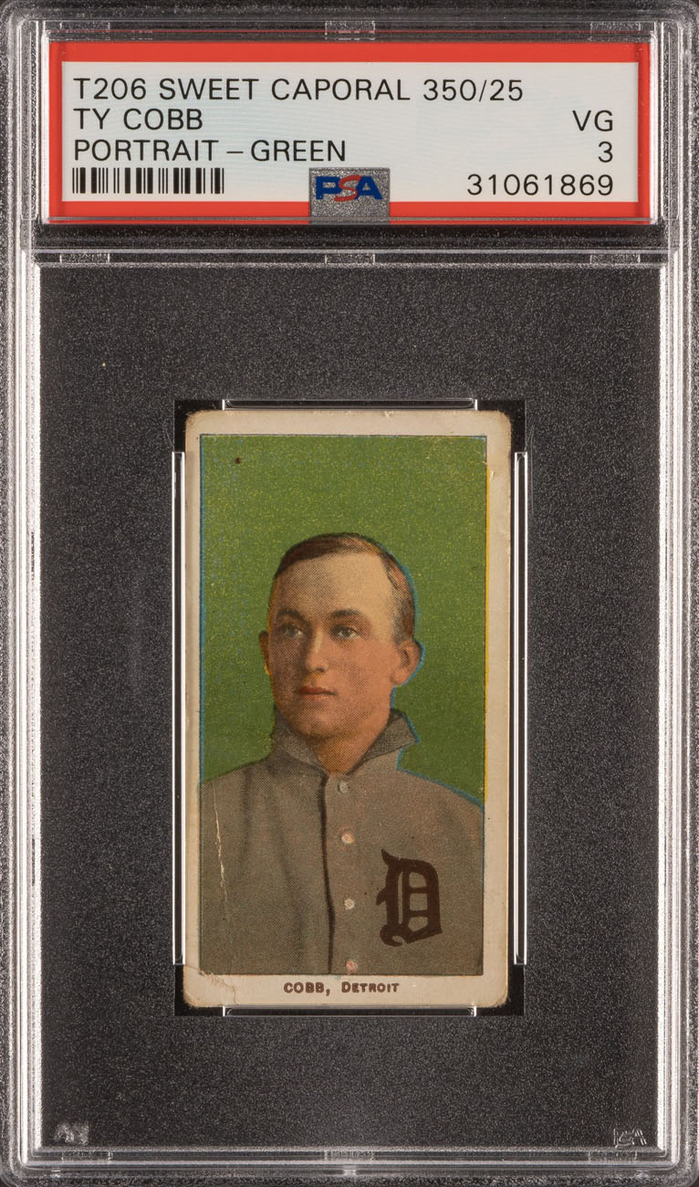 1909-1911 T206 White Border Ty Cobb Green Background | REA Archive