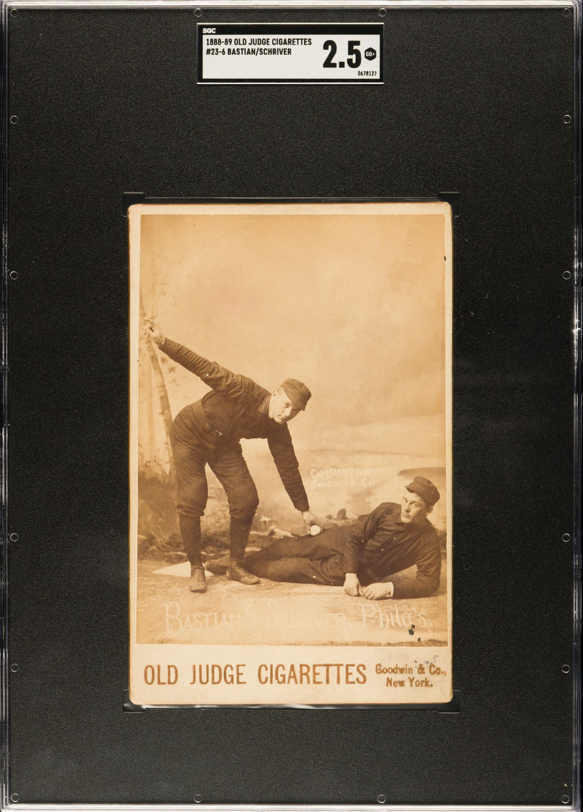 1888 N173 Old Judge Cabinet Bastian and Schriver - Scarce Two-Player ...