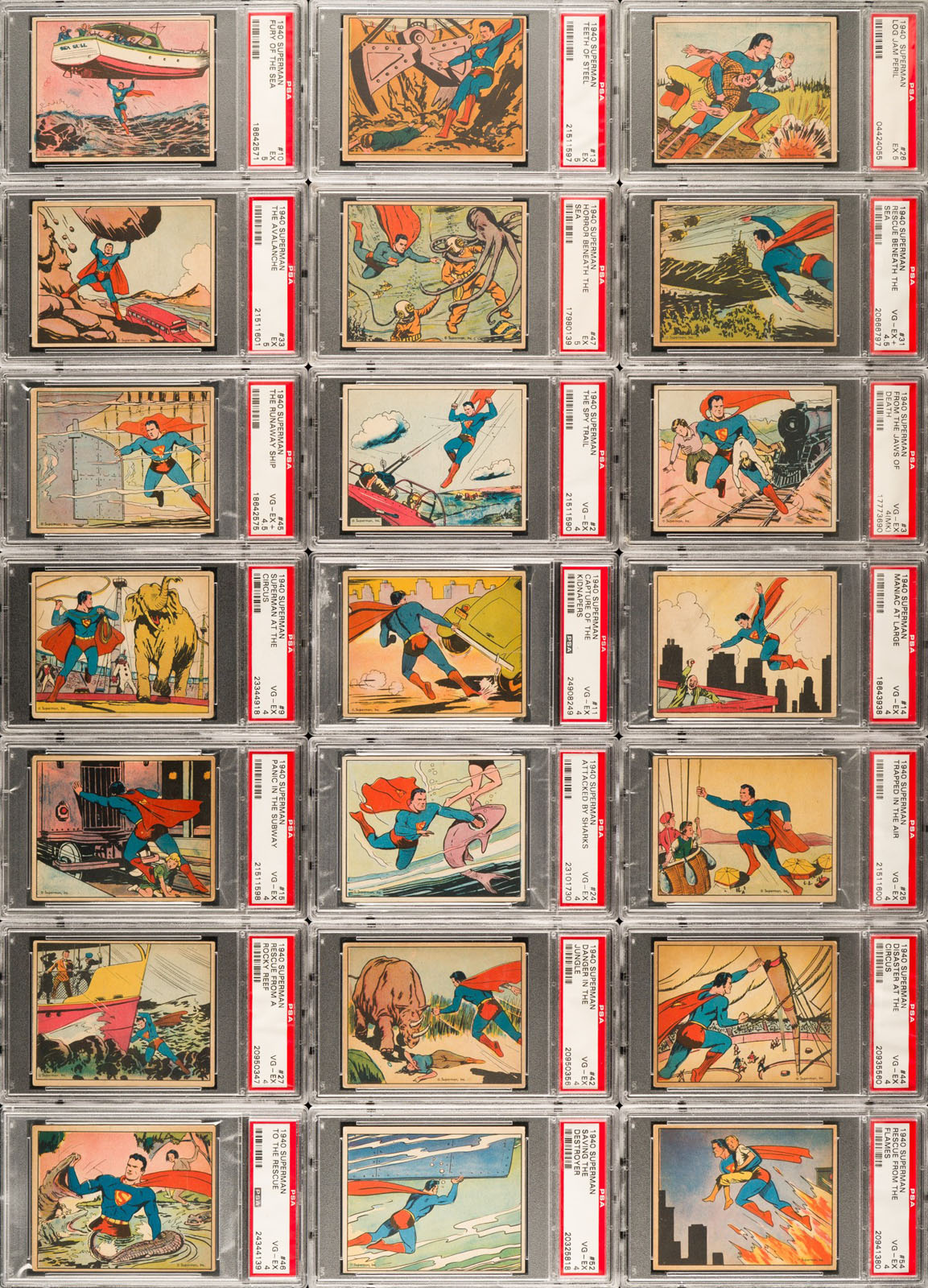 1940 R145 Gum, Inc. "Superman" PSA-Graded Complete Set (72) | REA Archive