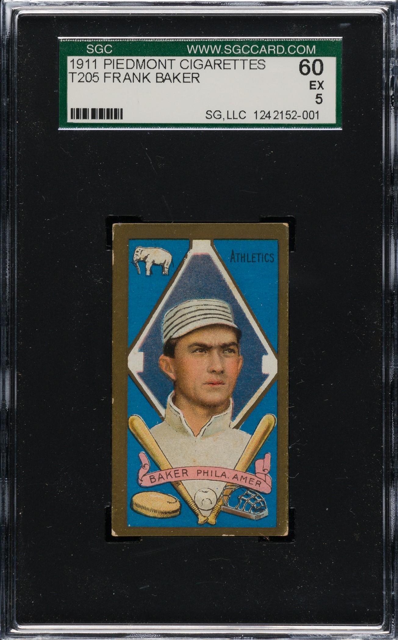 1911 T205 Gold Border Frank Baker SGC EX 60 | REA Archive