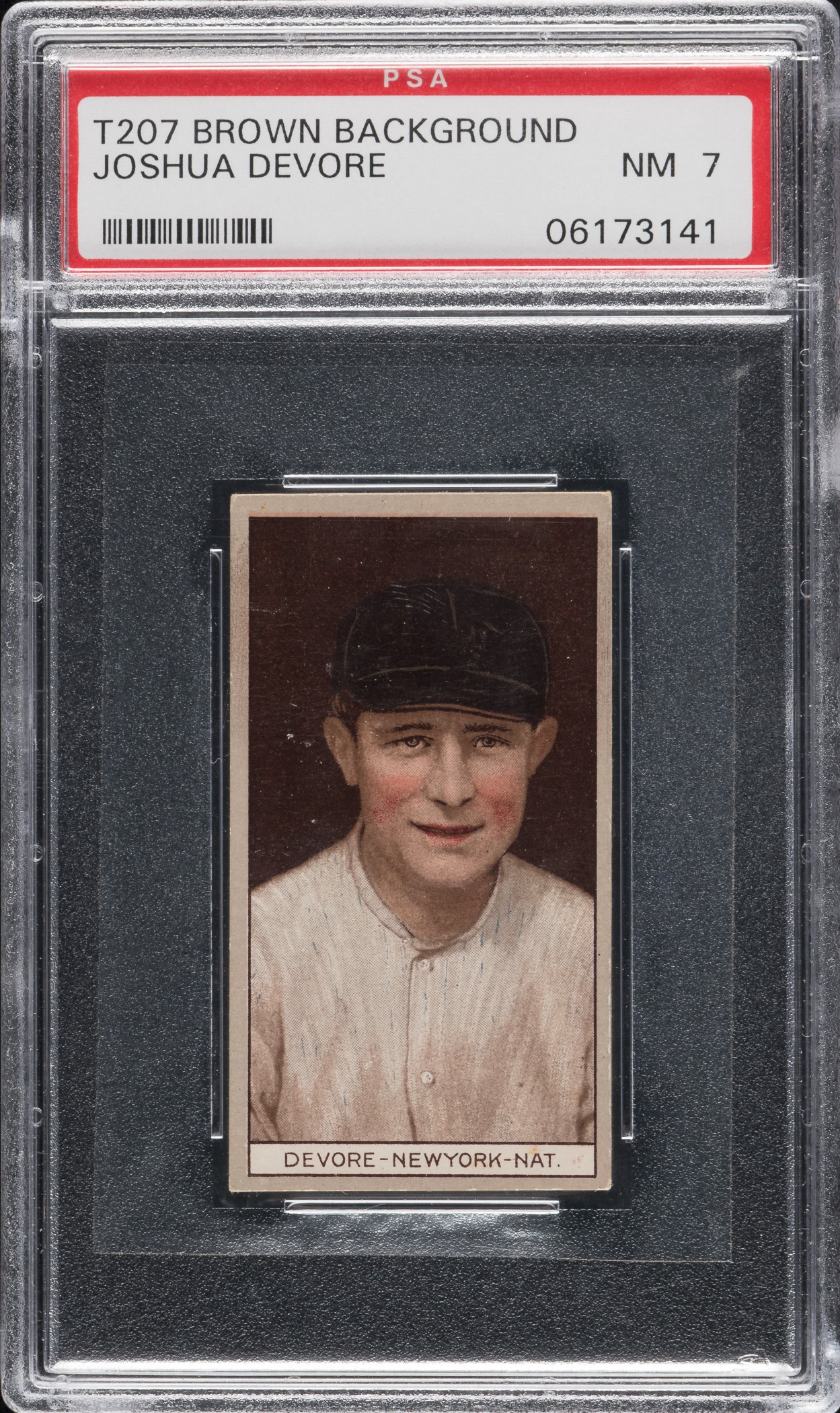 1912 T207 Brown Background Joshua Devore PSA NM 7 - Highest Graded! | REA Archive