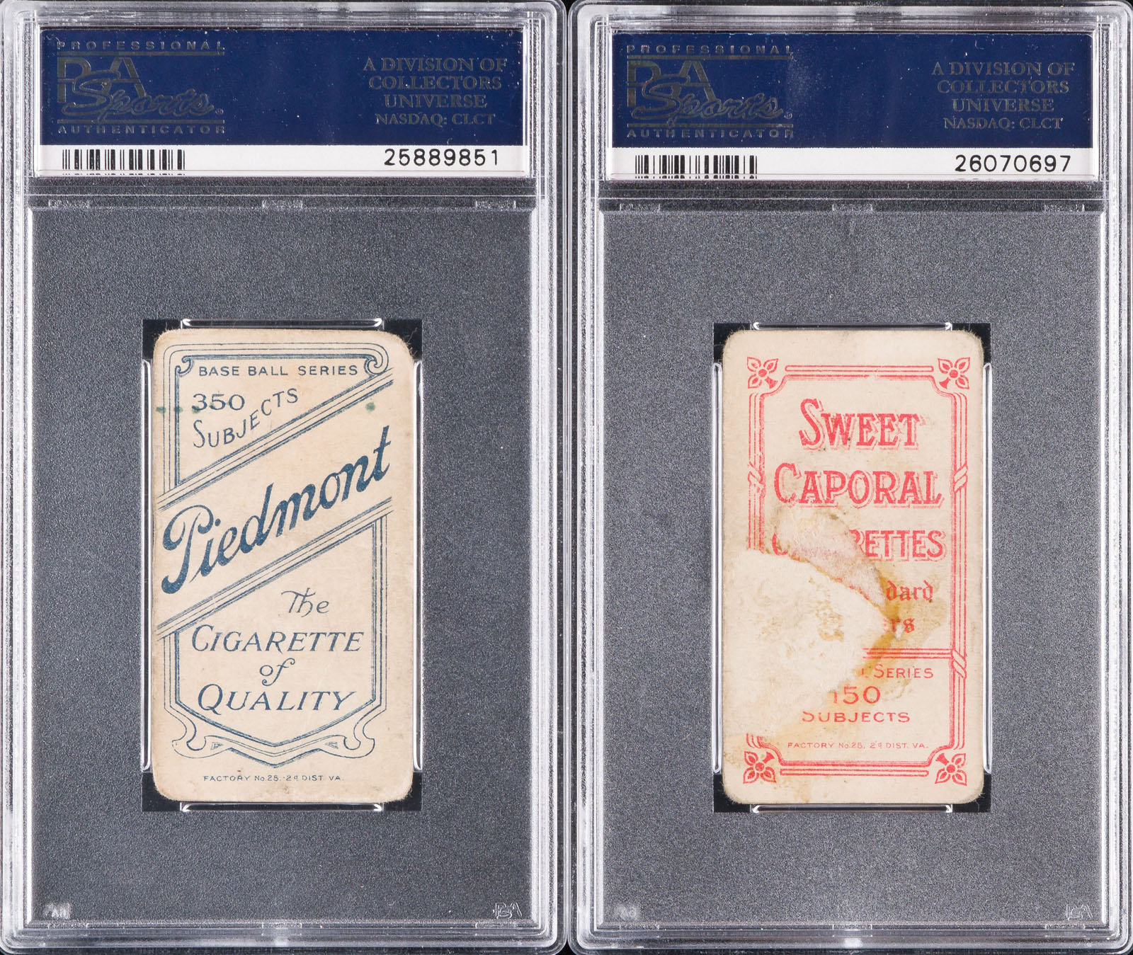 1909-1911 T206 White Border Walter Johnson Pitching and Portrait PSA ...