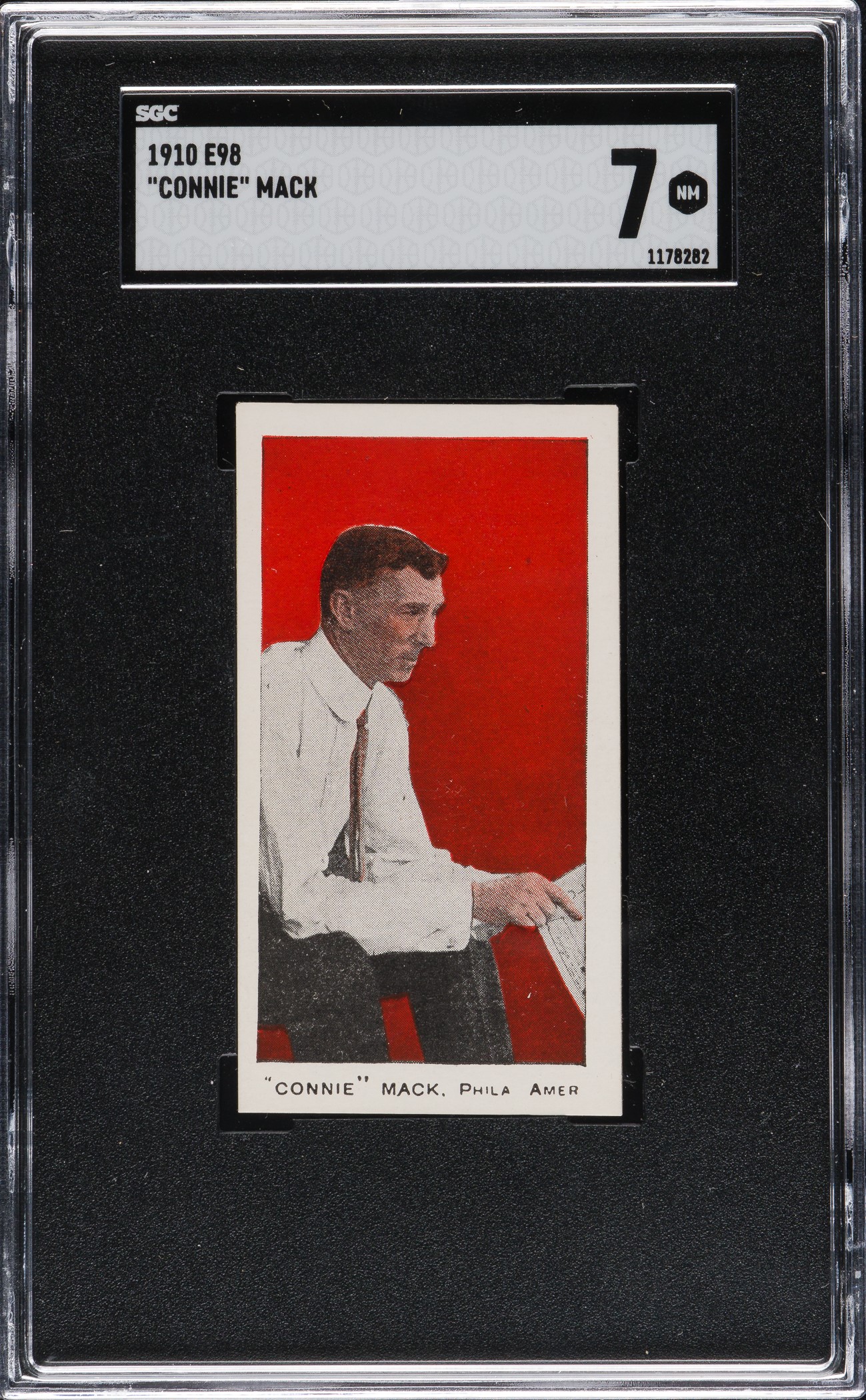 1910 E98 Anonymous "Set of 30" Connie Mack SGC NM 7 - Red Background ...