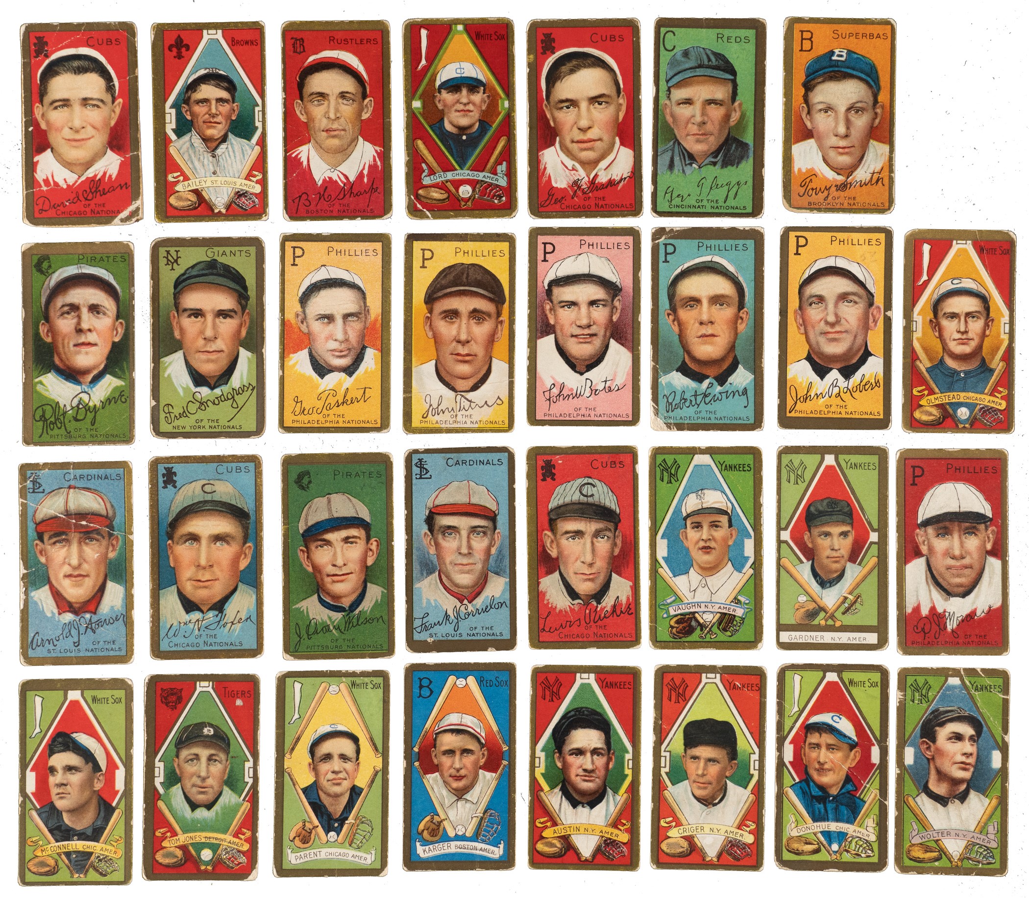 1911 T205 Gold Border Collection (35) Including Eddie Collins and Four ...