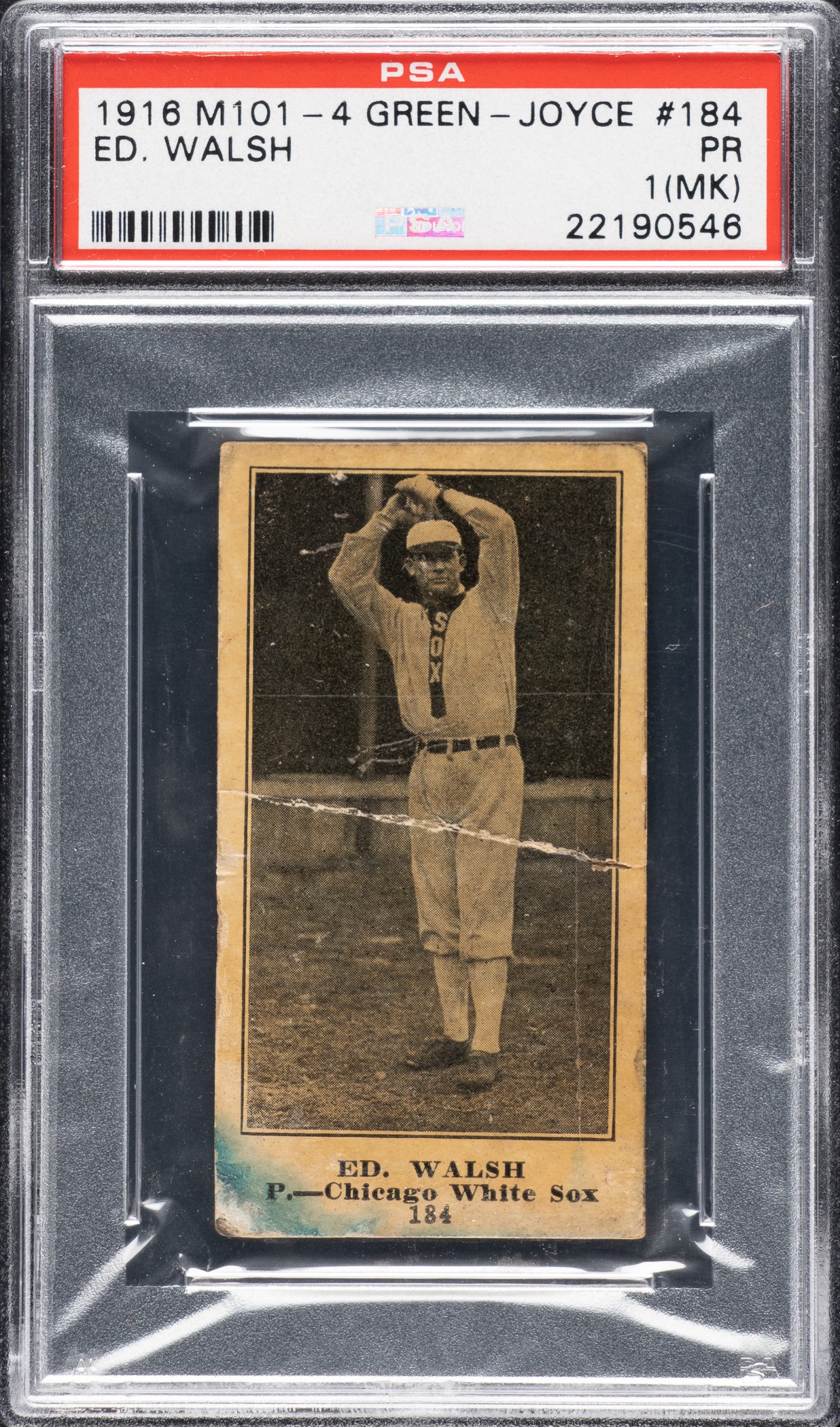 1916 M101-4 Green Joyce #184 Ed Walsh | REA Archive