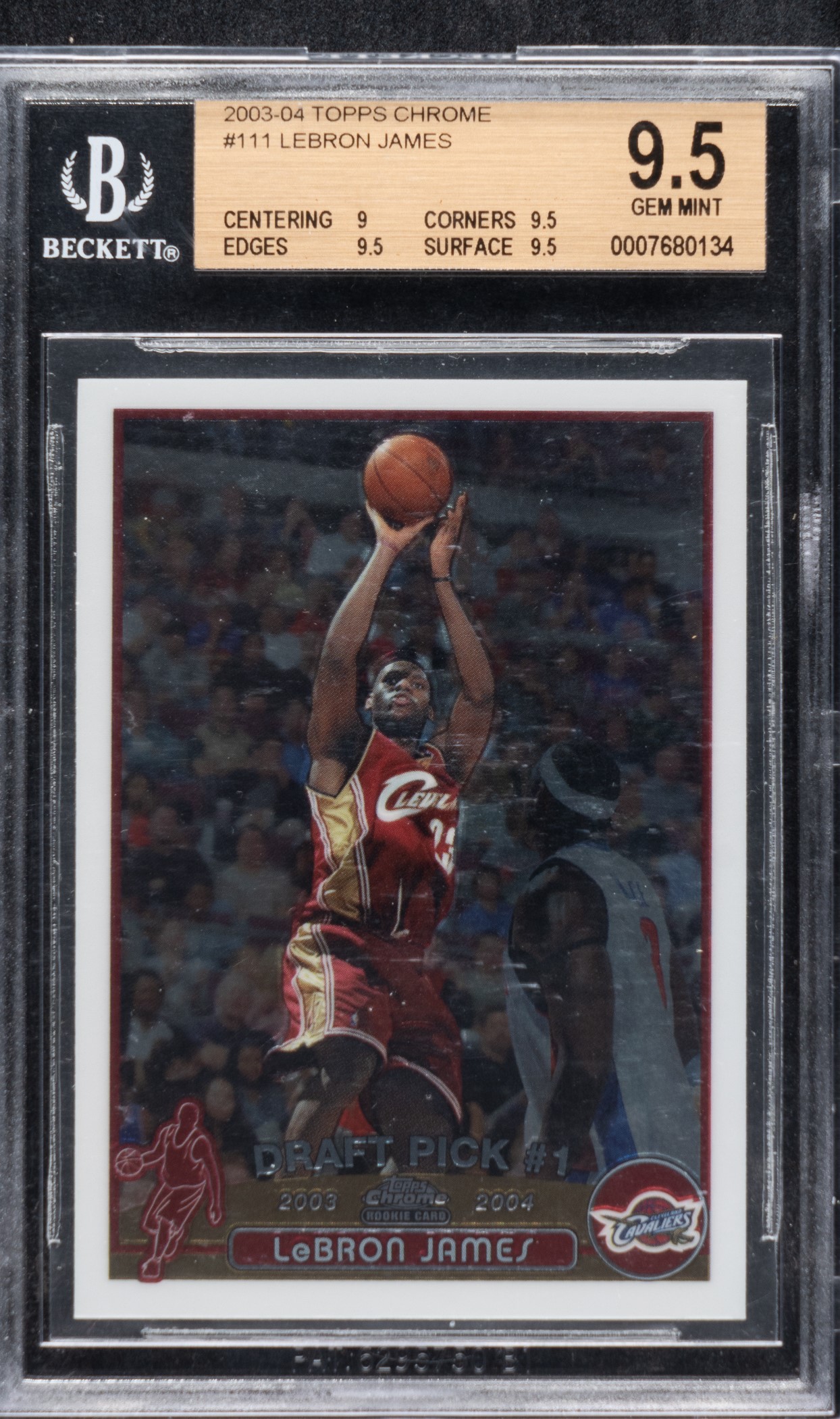 2003-2004 Topps Chrome #111 LeBron James Rookie BGS GEM MINT 9.5 | REA ...