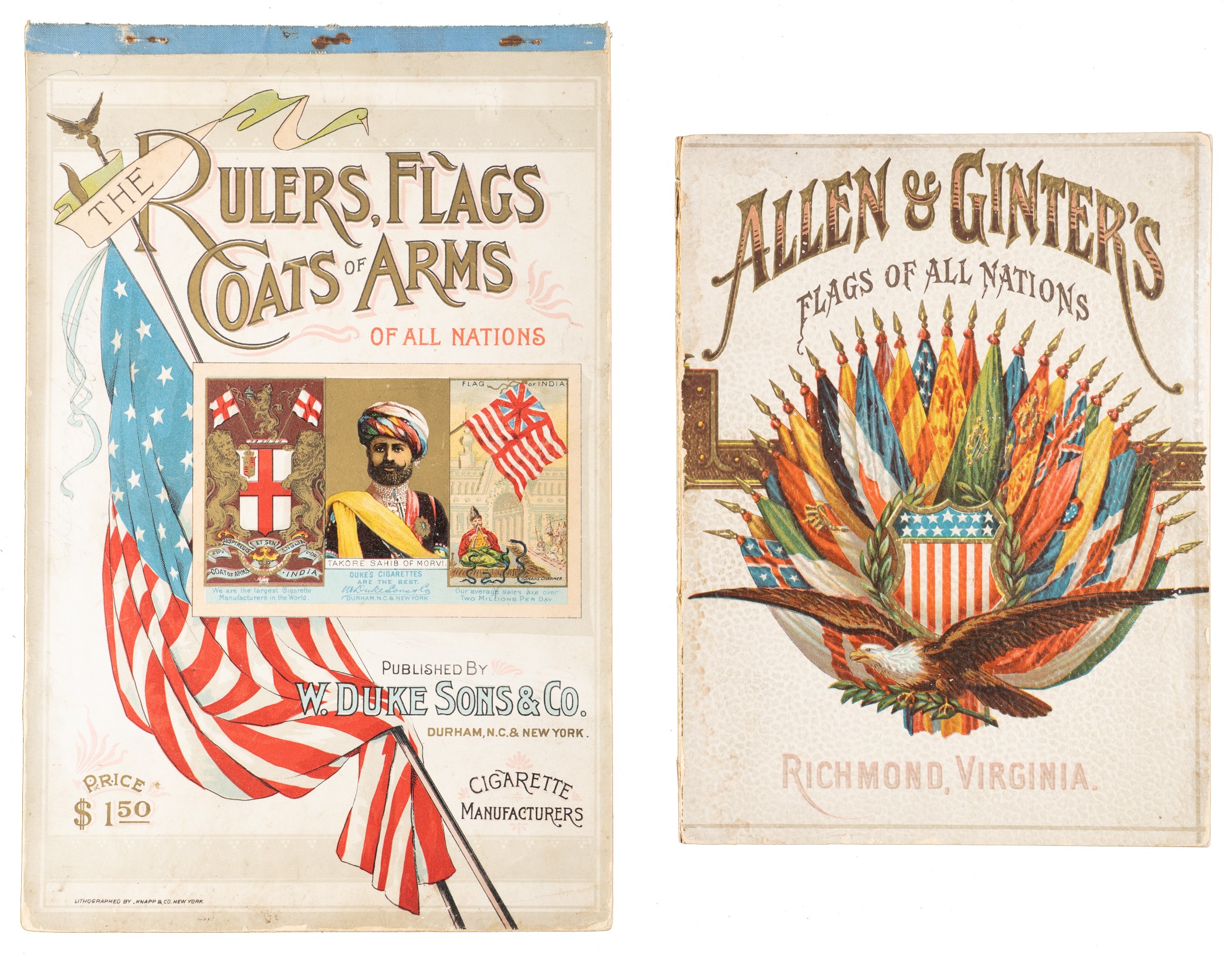 Circa 1880s A8 Allen & Ginter "Flags of All Nations" and A30 Duke ...