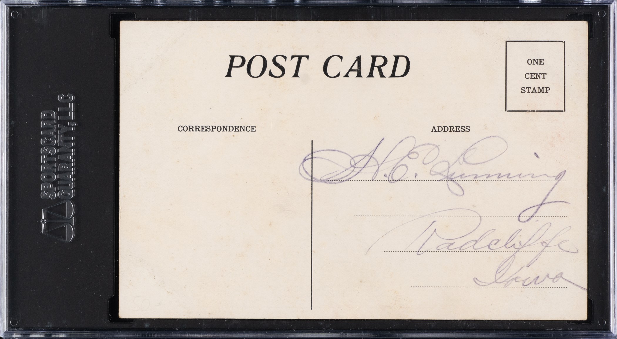 Circa 1912 Case Automobile Advertising Postcard with Joe Tinker and ...