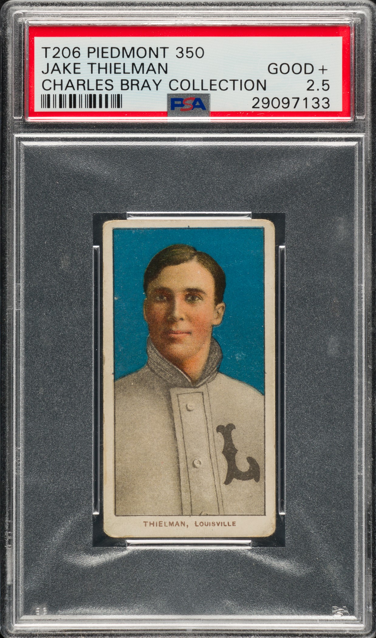 1909-1911 T206 White Border Jake Thielman PSA GOOD+ 2.5 (Charles Bray ...