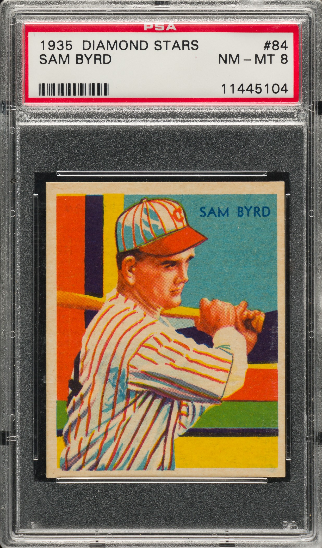 1934-1936 R327 Diamond Stars #84 Sam Byrd PSA NM-MT 8 | REA Archive