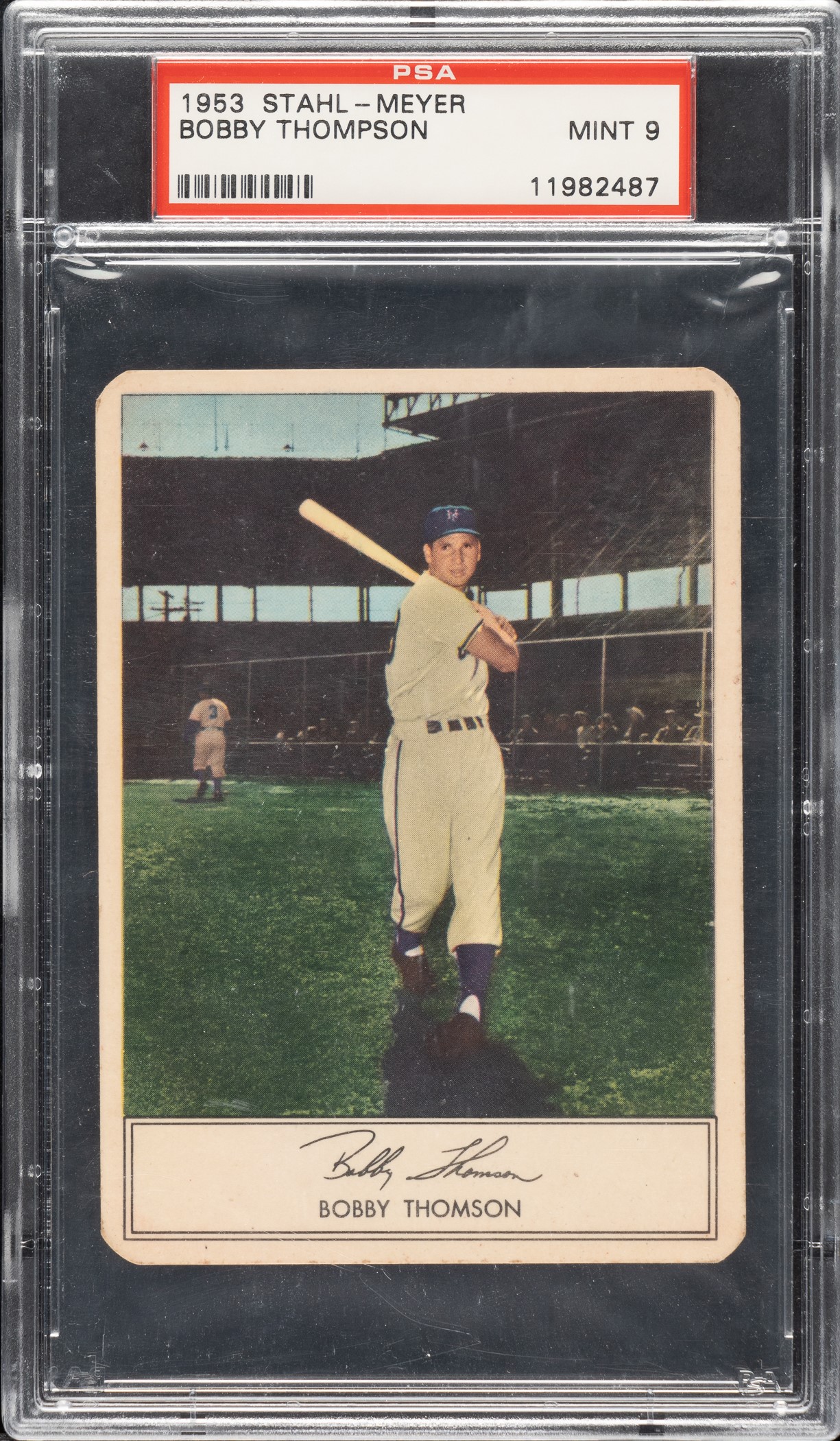 1953 Stahl-Meyer Franks Bobby Thomson PSA MINT 9 - 1 of 1 - Highest ...