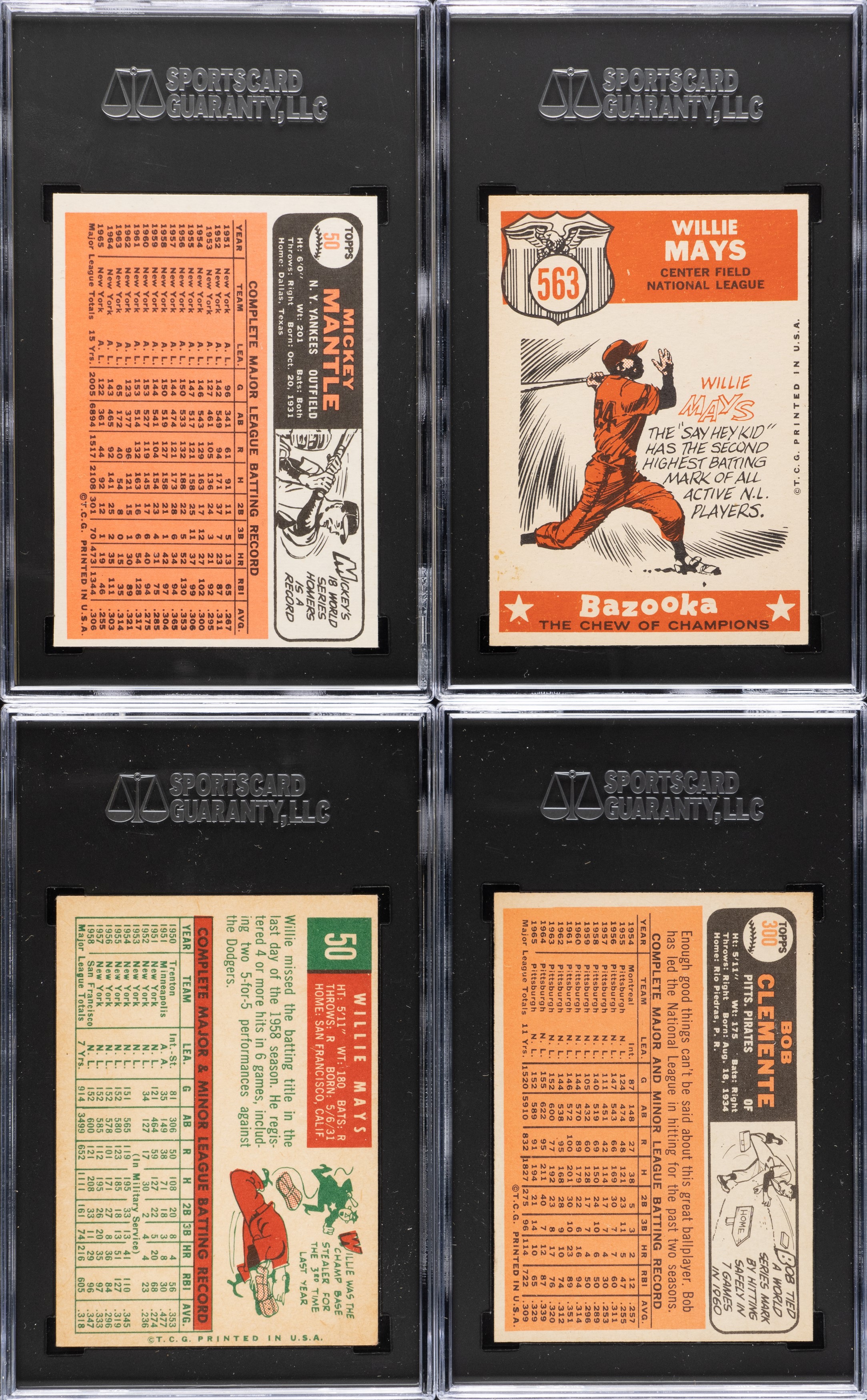 1954 to 1968 Topps Hall of Famer and Stars Collection (112) Including ...