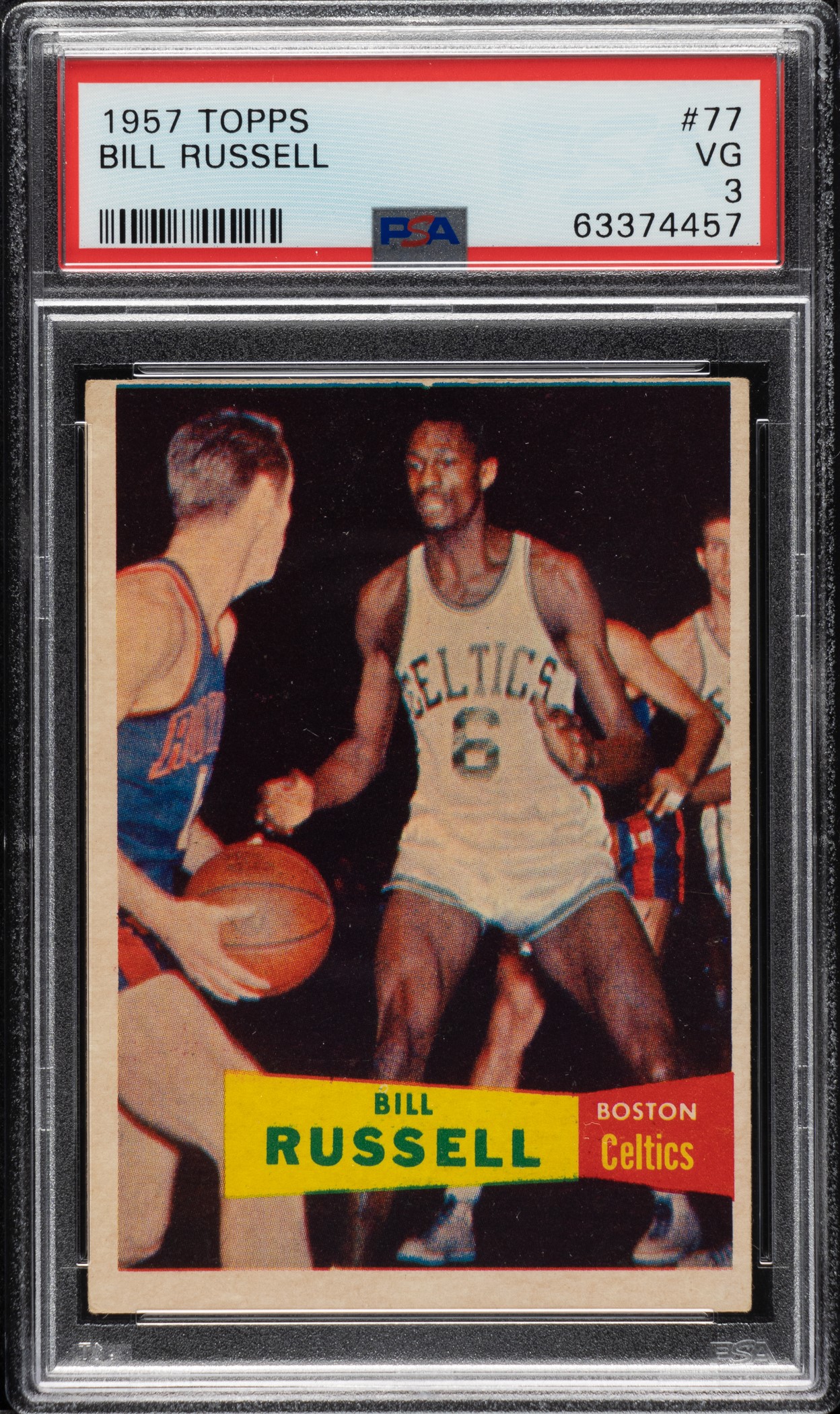 1957-1958 Topps Basketball #77 Bill Russell Rookie PSA VG 3 | REA Archive