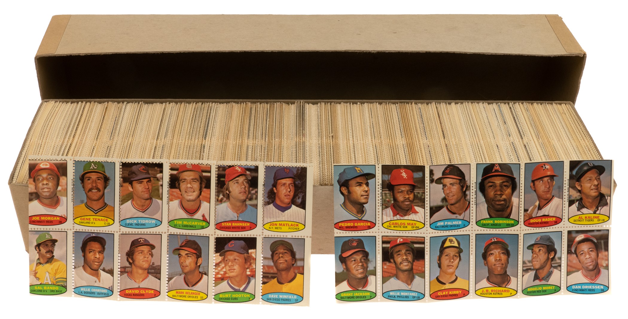 1974 Topps Stamps Unperforated 12-Player Panels Vending Box | REA Archive