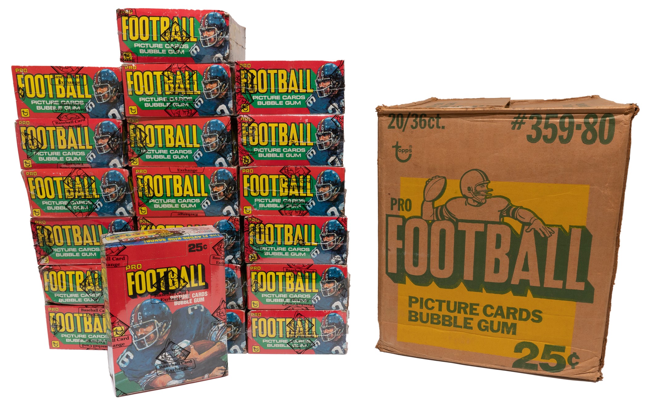 1980 Topps Football Original Unopened Wax Box Case (20 Boxes) - BBCE ...