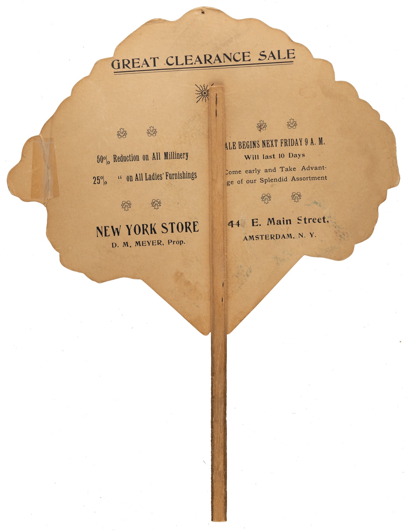 Rare 1910 Color Baseball Fan with Sixteen Player Images Including ...