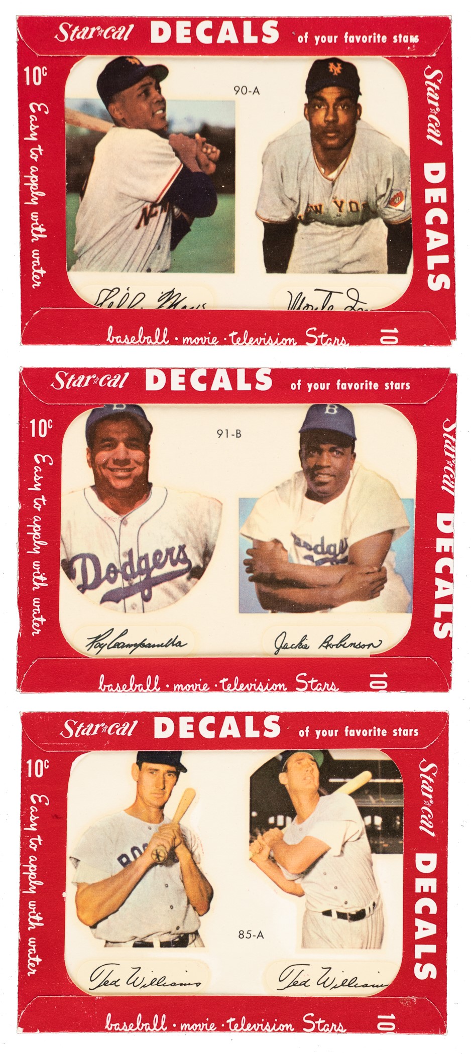 1952 Star-Cal Decals Type 2 Complete Set (32) | REA Archive