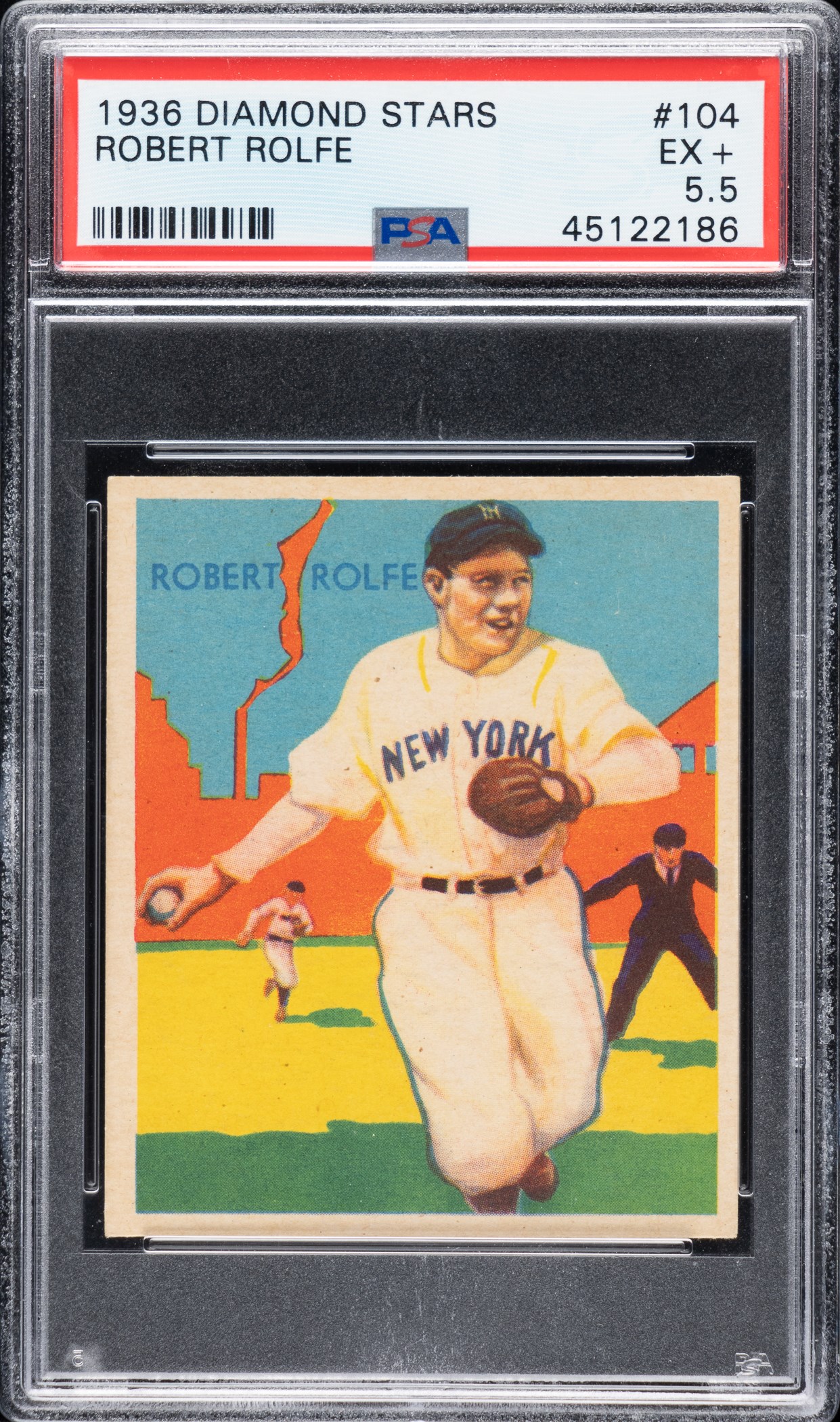 1934-1936 R327 Diamond Stars #104 Red Rolfe PSA EX+ 5.5 | REA Archive