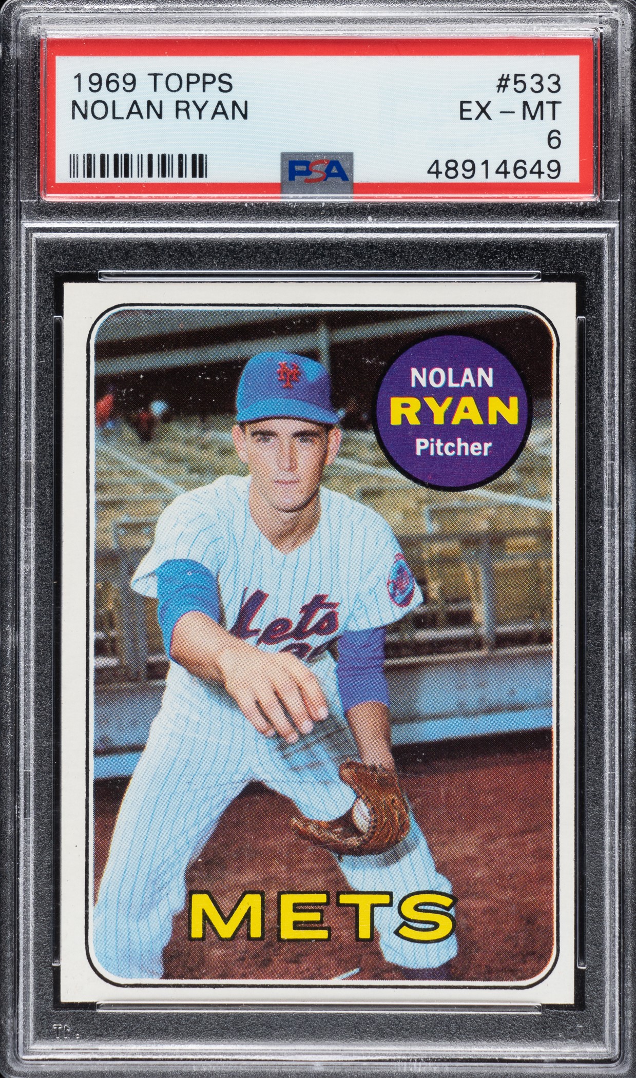 1969 Topps #533 Nolan Ryan PSA EX-MT 6 | REA Archive