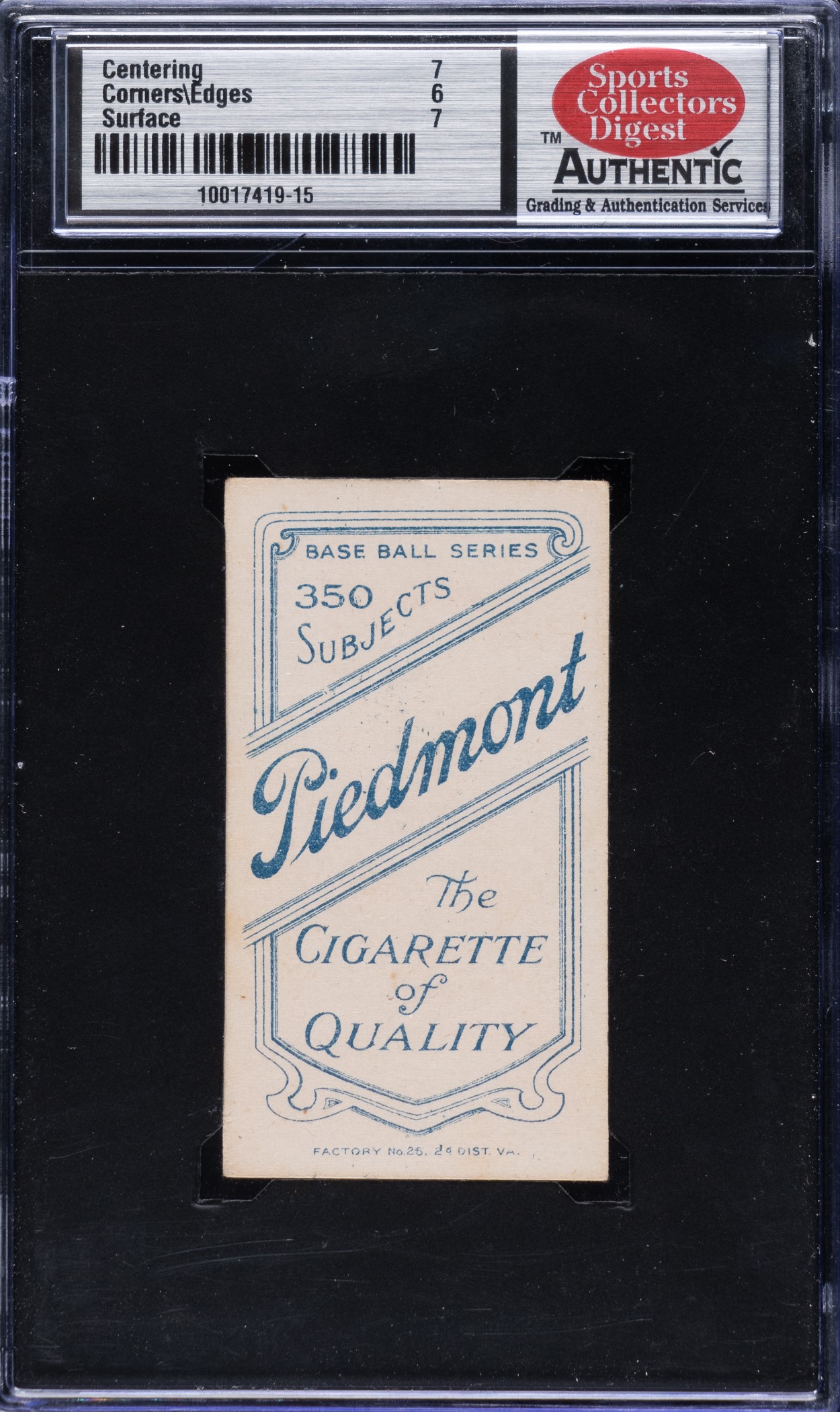 1909-1911 T206 White Border Mike Mowrey SCD EX/NM+ 6.5 | REA Archive