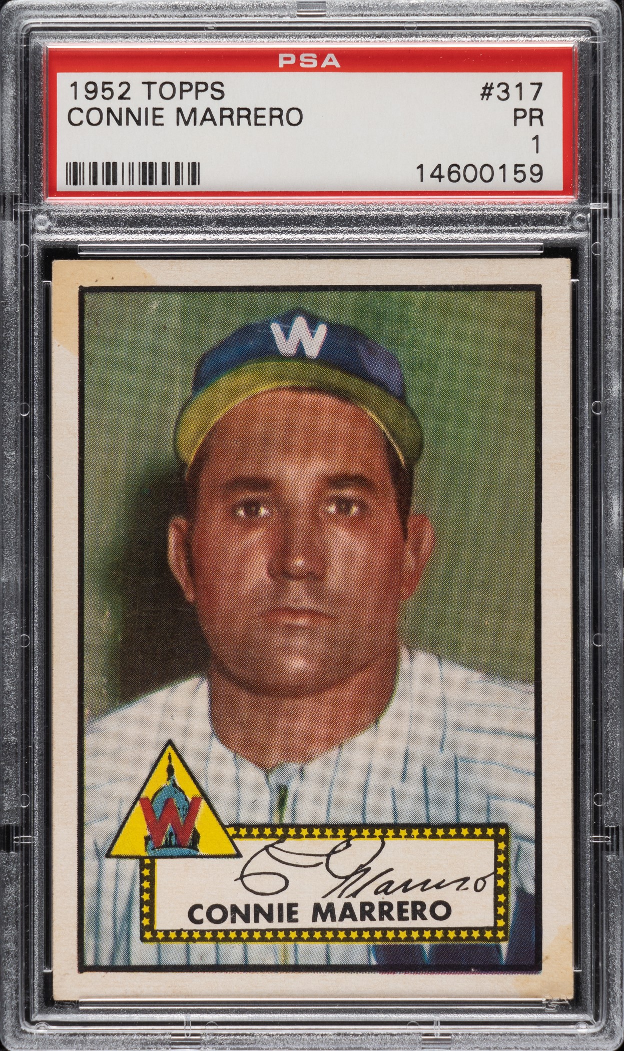 1952 Topps #317 Connie Marrero High Number PSA POOR 1 | REA Archive