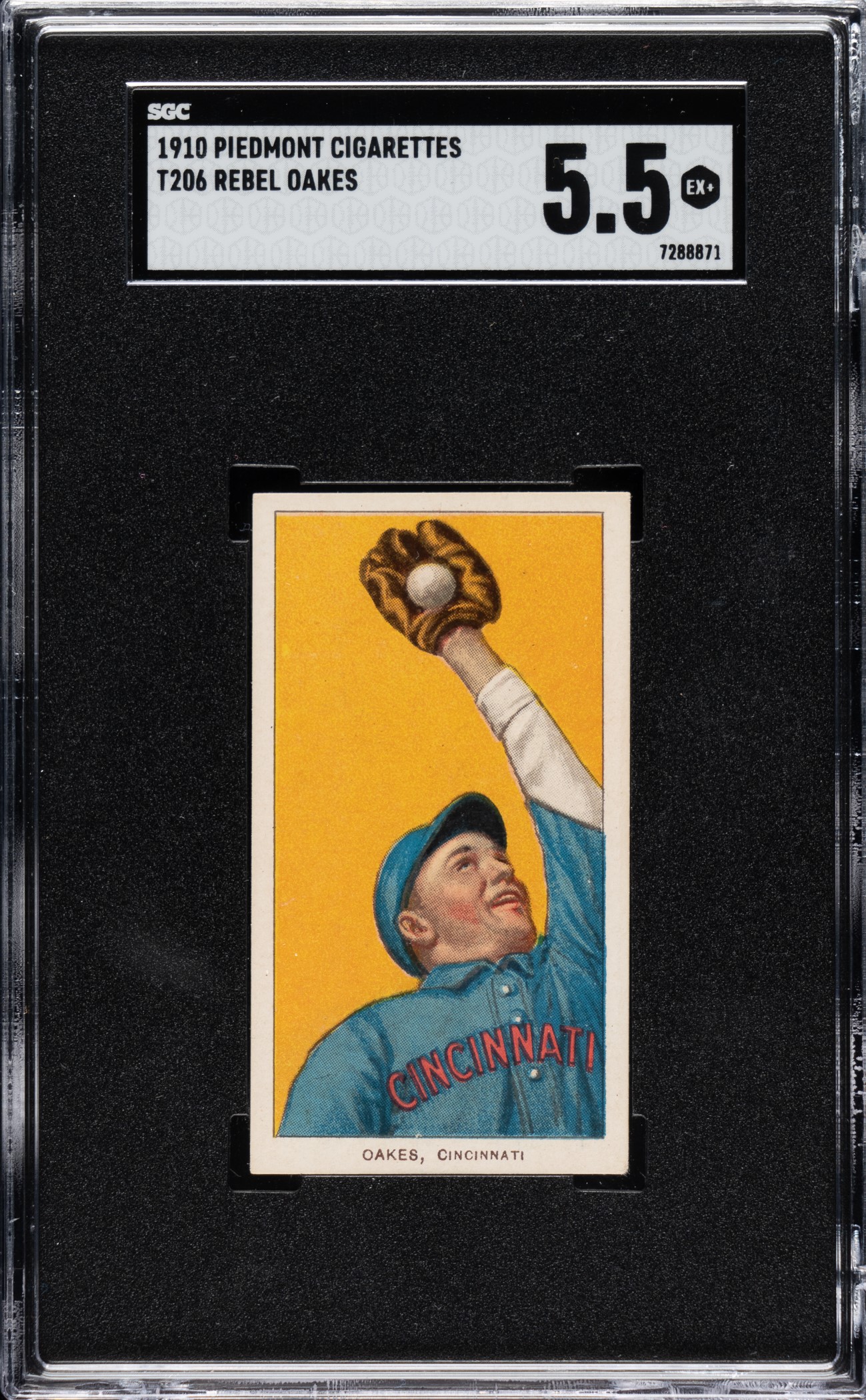 1909-1911 T206 White Border Rebel Oakes SGC EX+ 5.5 | REA Archive