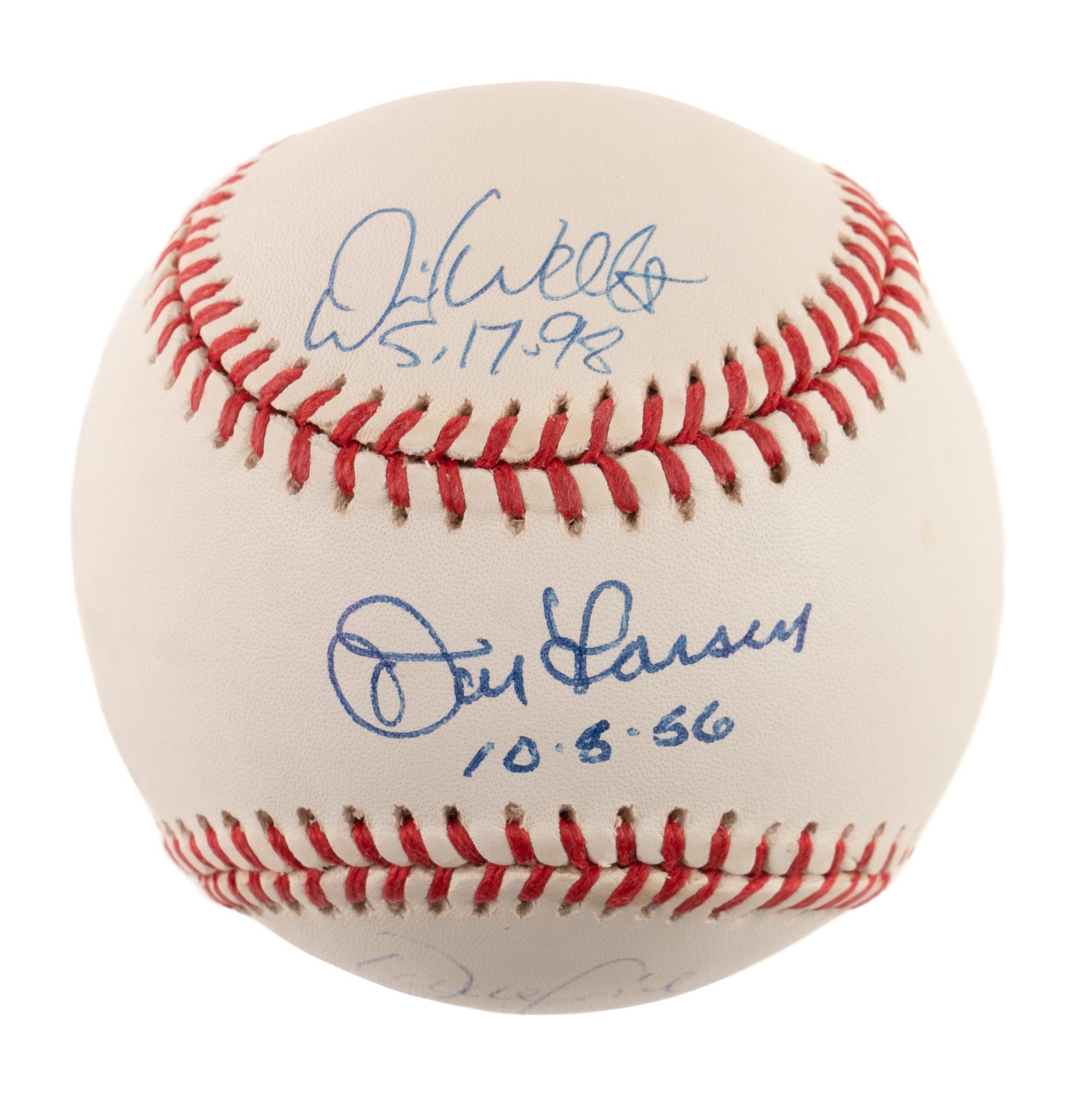 David Wells, Don Larsen, and David Cone Perfect Game Multi-Signed ...