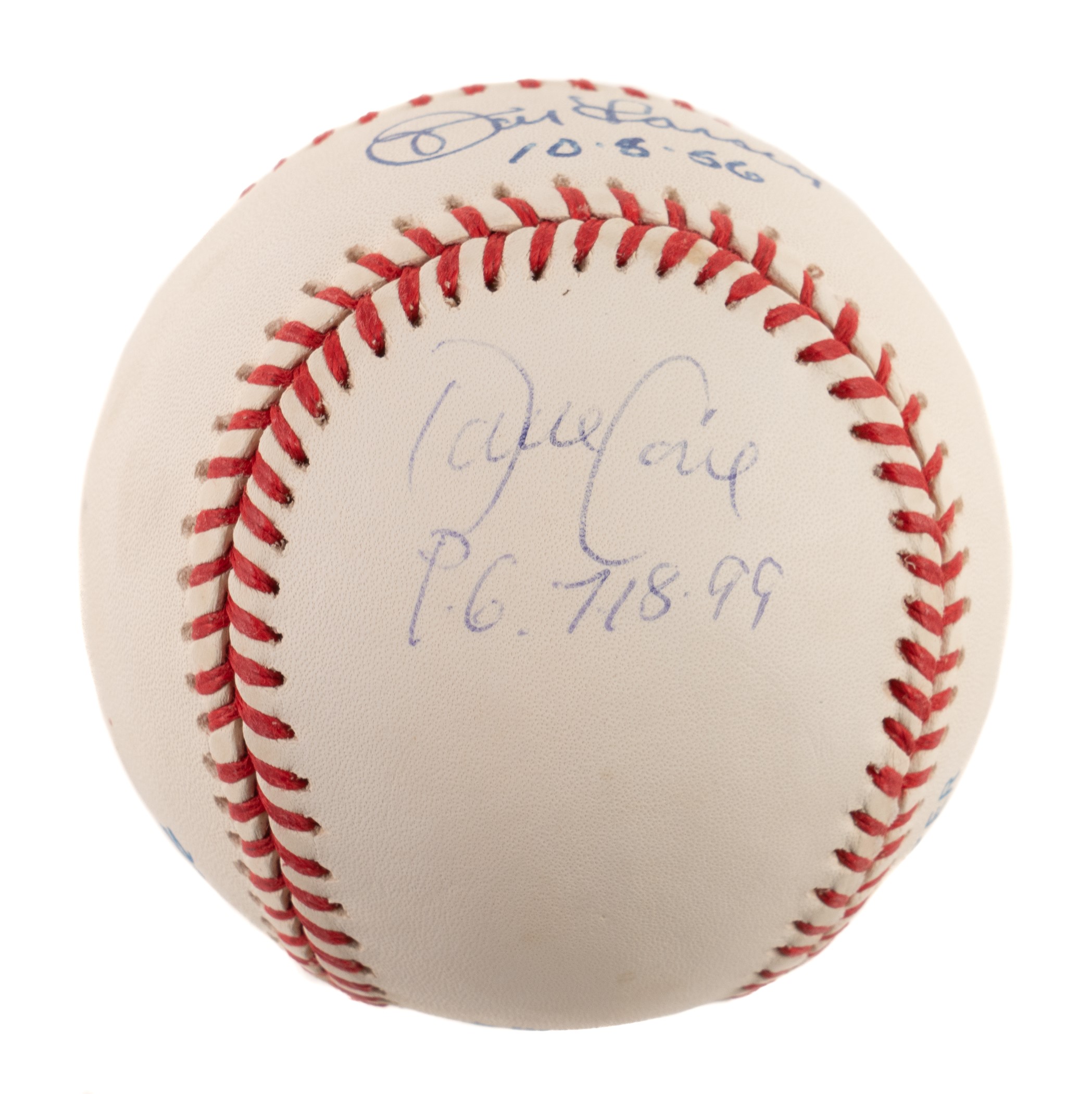 David Wells, Don Larsen, and David Cone Perfect Game Multi-Signed ...